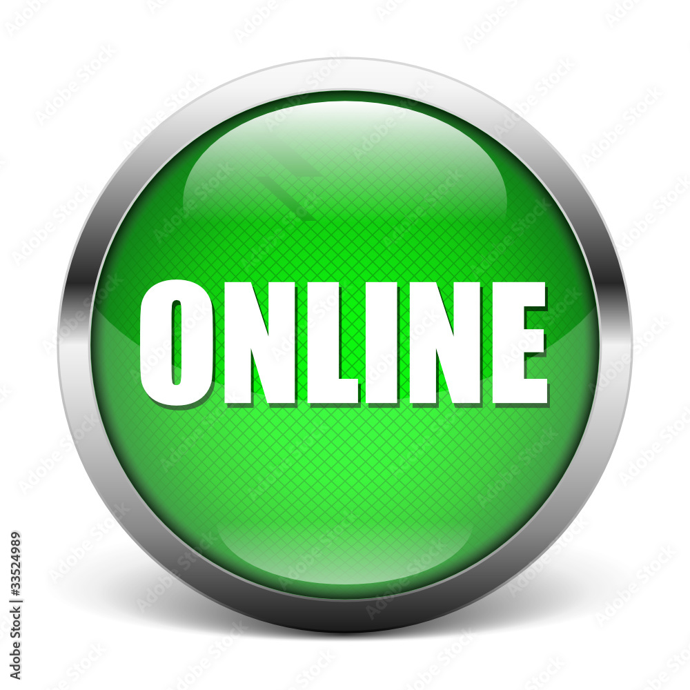 เวกเตอร์ Stock green ONLINE icon | Adobe Stock