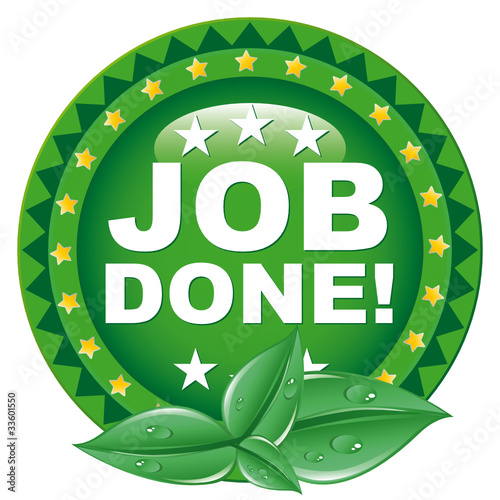 JOB DONE! ICON Stock Vector | Adobe Stock