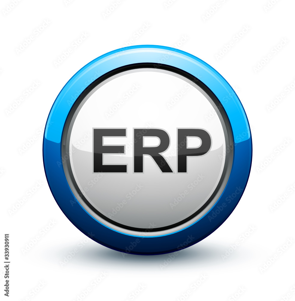 Image vectorielle Stock icône ERP | Adobe Stock