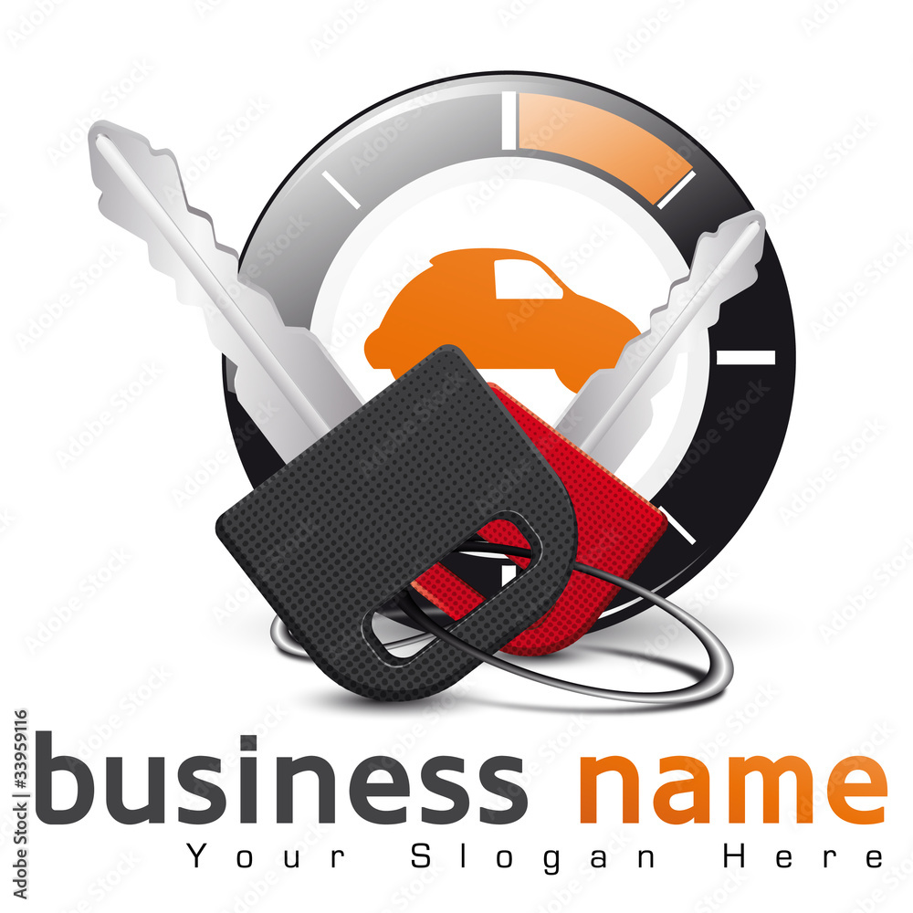 Image vectorielle Stock logo clés de voiture | Adobe Stock