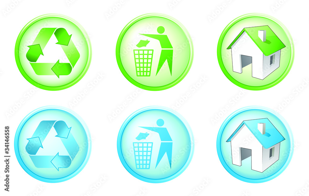 simboli ecologici Stock Illustration | Adobe Stock