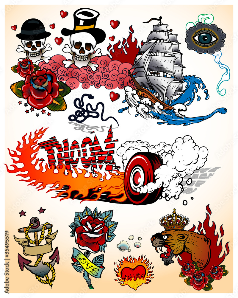 Tattoos Stock Vector | Adobe Stock