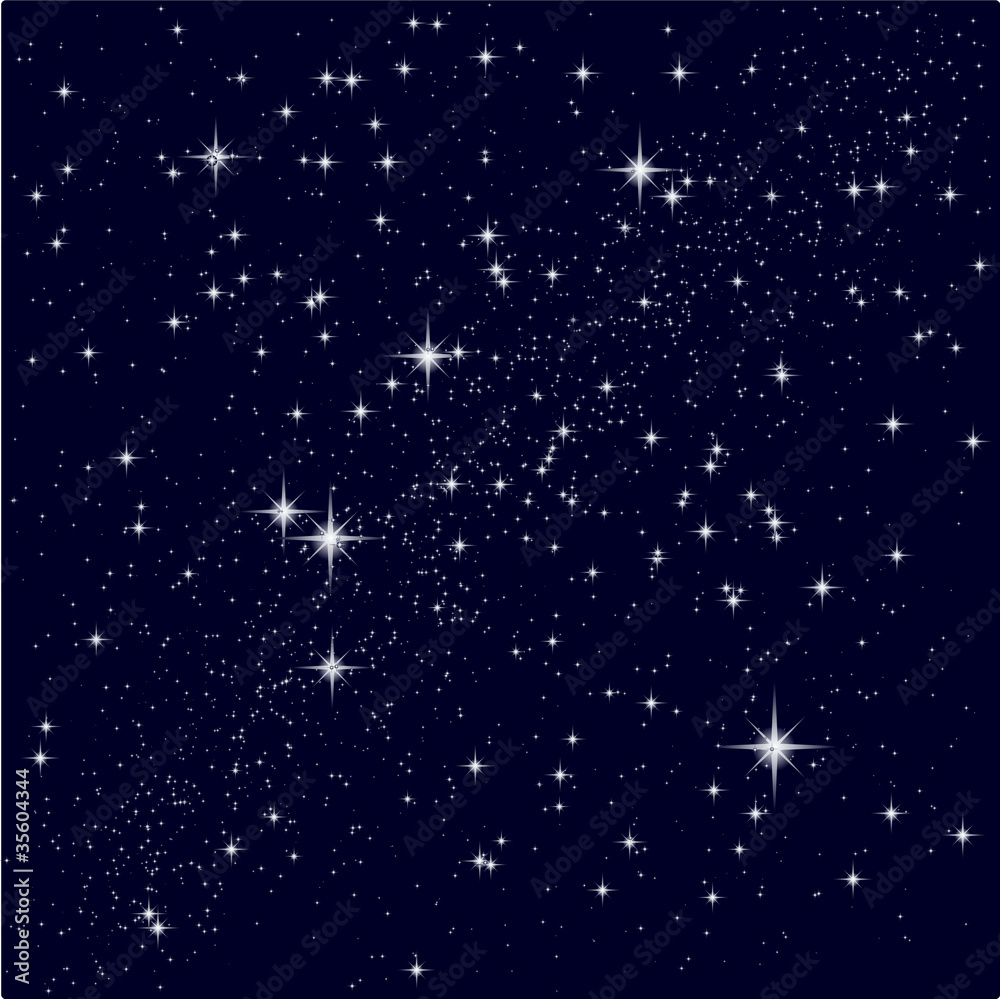 Vector illustration of a starry sky Stock Vector | Adobe Stock