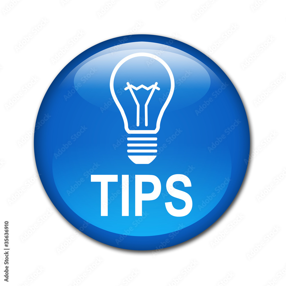 boton brillante simbolo y texto TIPS Stock Illustration | Adobe Stock