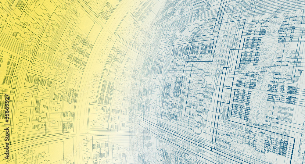 Engineering Diagrams Stock Photo | Adobe Stock