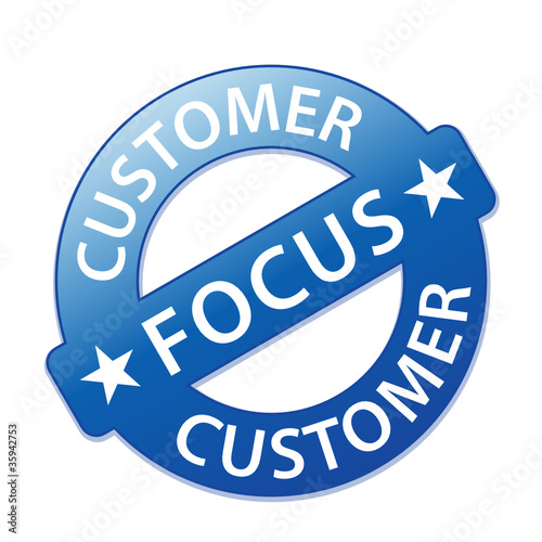 CUSTOMER FOCUS Stamp (service hotline assistance client support) Stock ...