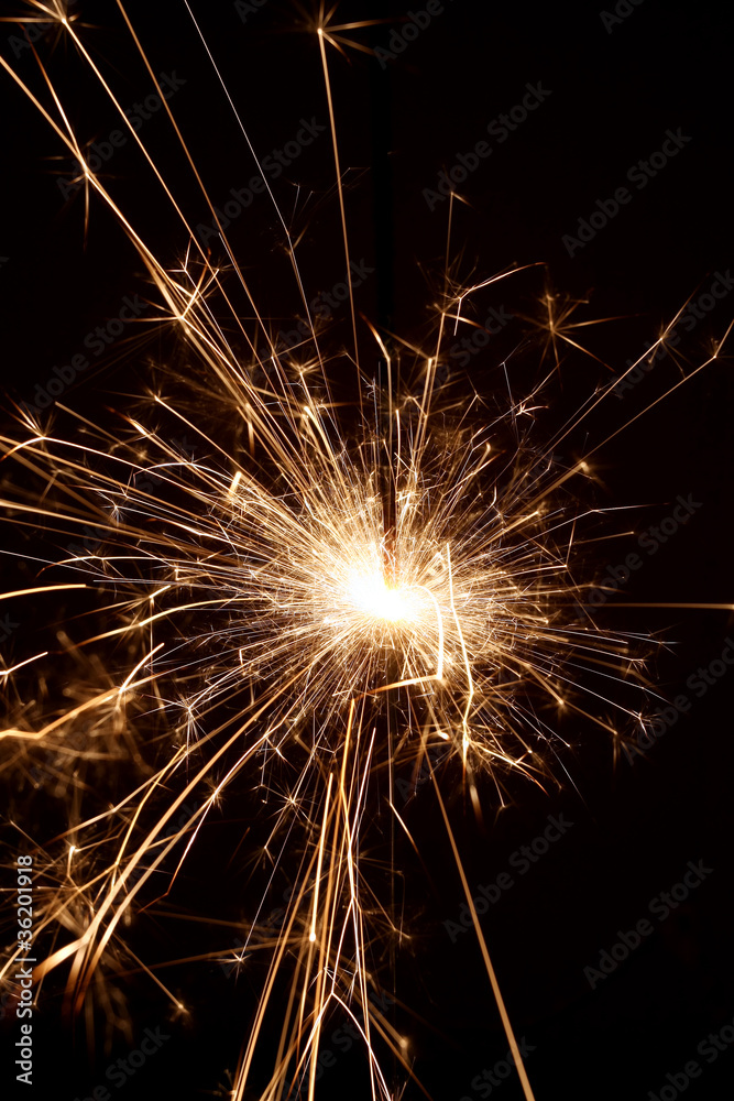 Sparkler sparks detail Stock Photo | Adobe Stock