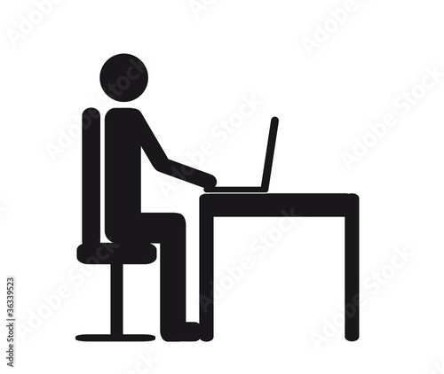 piktogramm büroarbeit Stock Vector | Adobe Stock