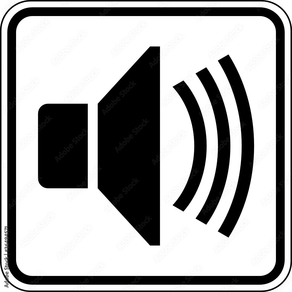 Lautsprecher Lautstärke laut Schild Zeichen Symbol Stock Vector | Adobe ...