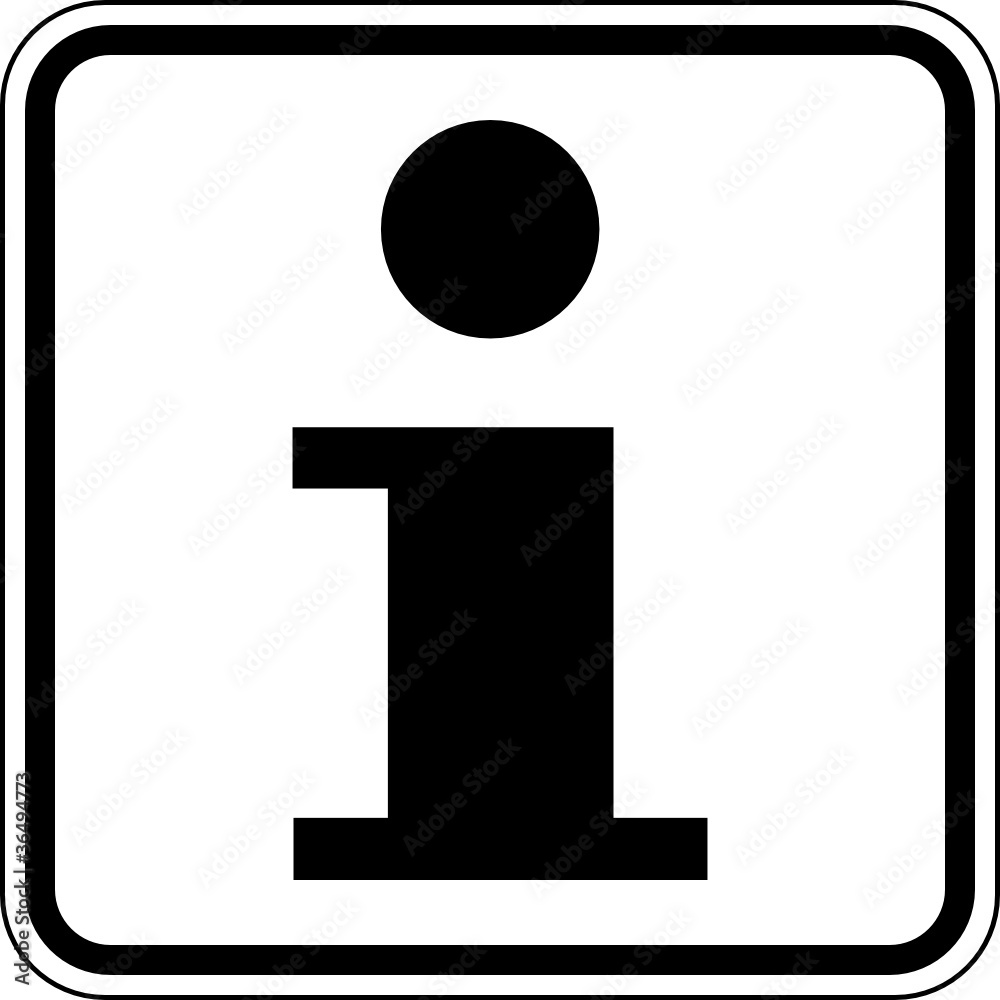 Information Schalter Auskunft Schild Zeichen Symbol Stock Vector ...