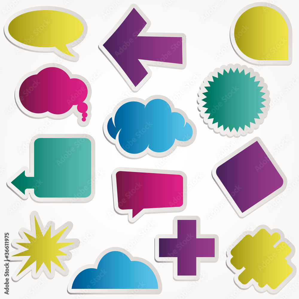 speech bubbles vector set various forms symbols Stock Vector | Adobe Stock