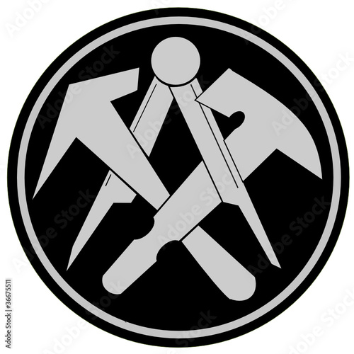 Handwerk- Handwerkszeichen- Dachdecker Stock Vector | Adobe Stock