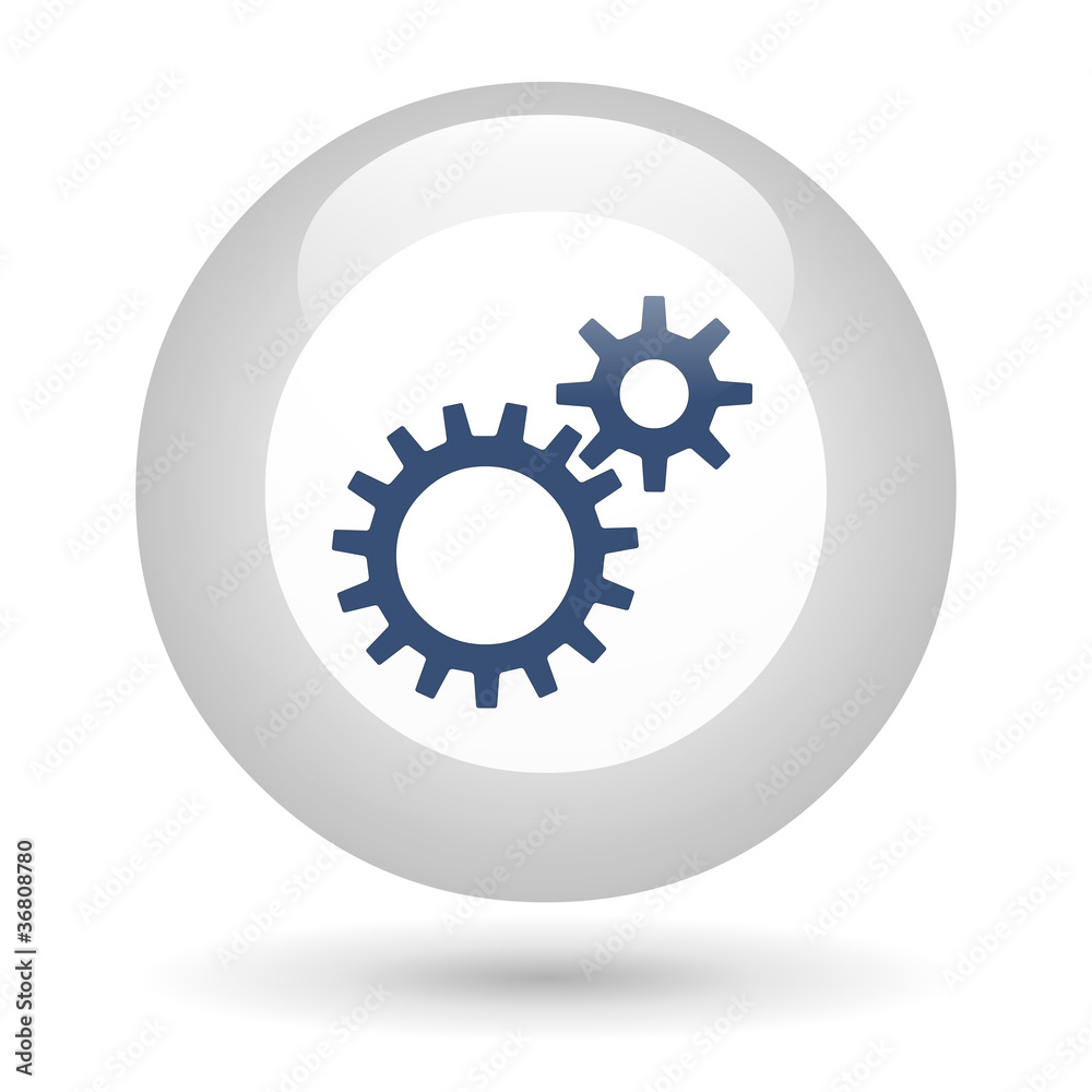 Illustration Stock Icône rouages | Adobe Stock