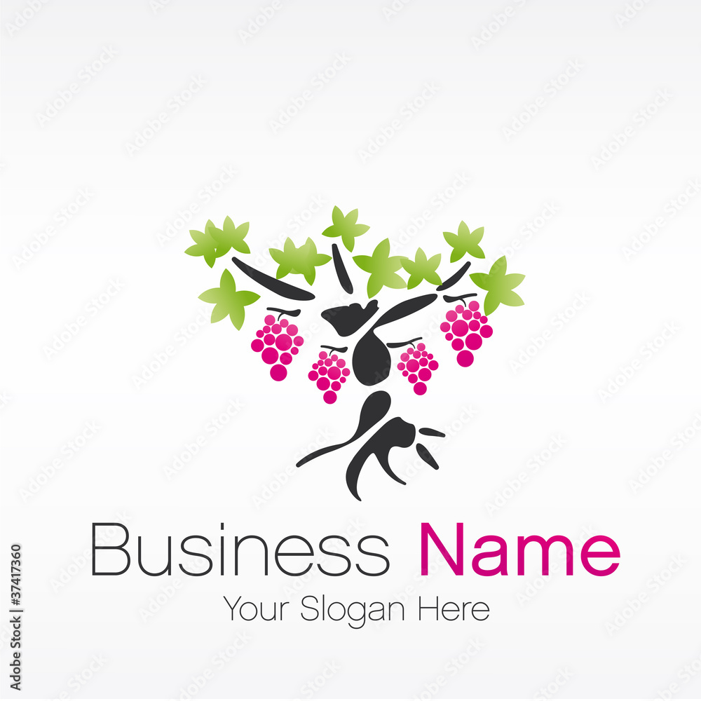 Image vectorielle Stock logo vigne | Adobe Stock