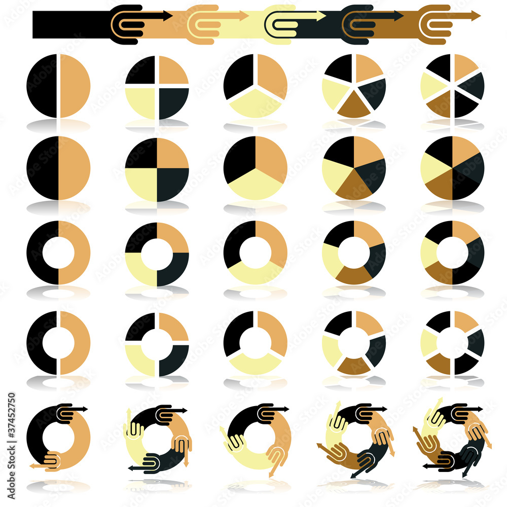 colorful progress pie Stock Vector | Adobe Stock