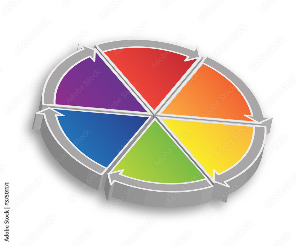 Six Step Process Flow Stock Photo | Adobe Stock