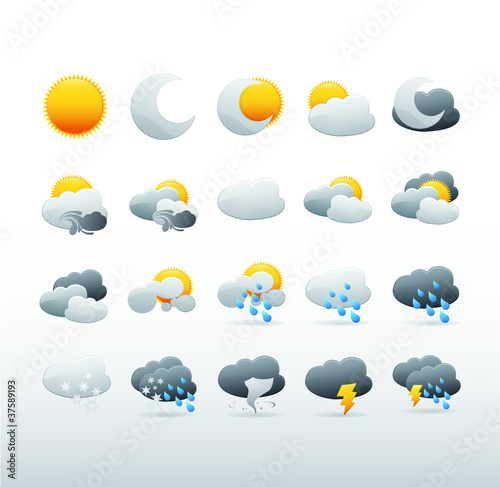 Picto et icone meteo Stock Vector | Adobe Stock