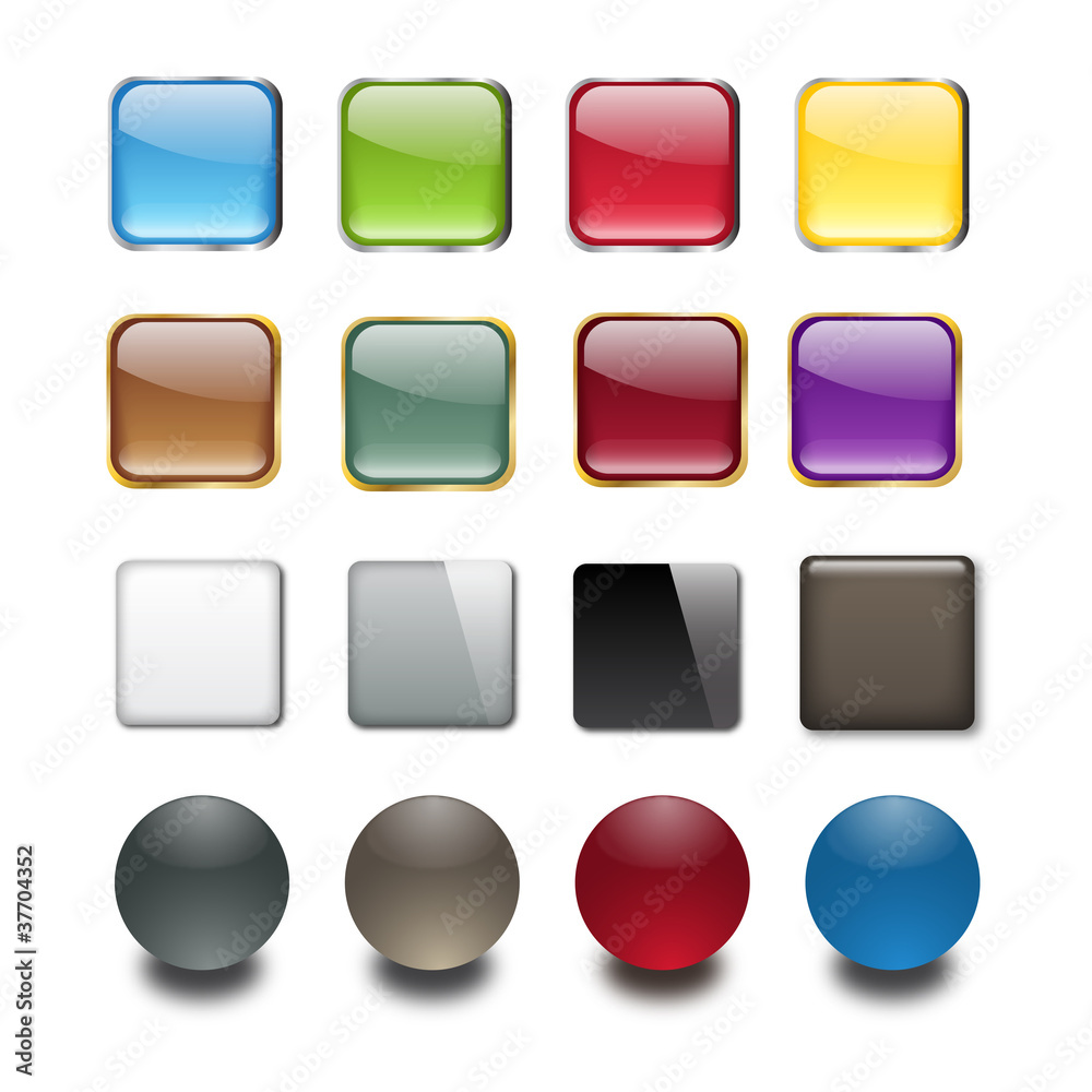 Empty buttons Stock Vector | Adobe Stock