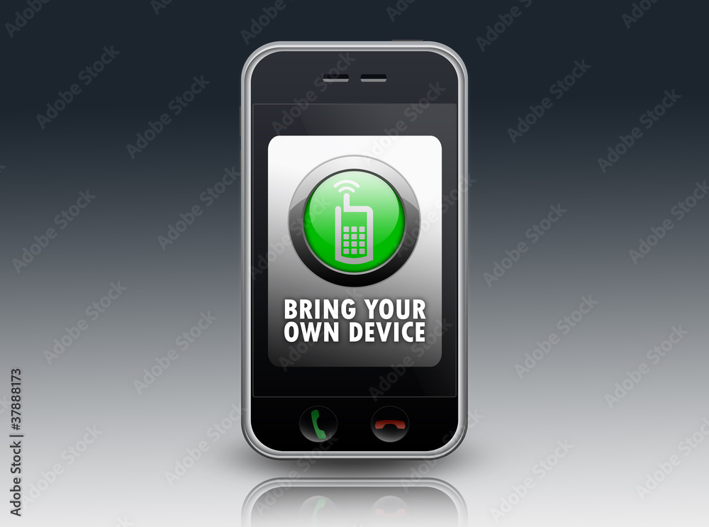 Smartphone "BYOD - Bring Your Own Device" Stock Illustration | Adobe Stock