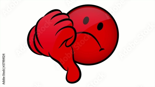 Smiley Thumb Down Red Stock-Video | Adobe Stock