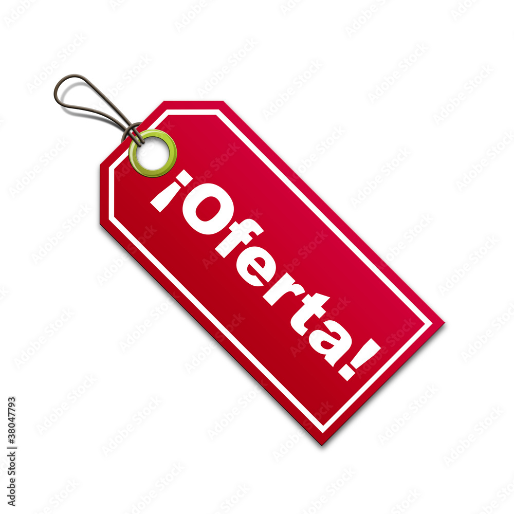 Etiqueta con texto ¡Oferta! Stock Illustration | Adobe Stock