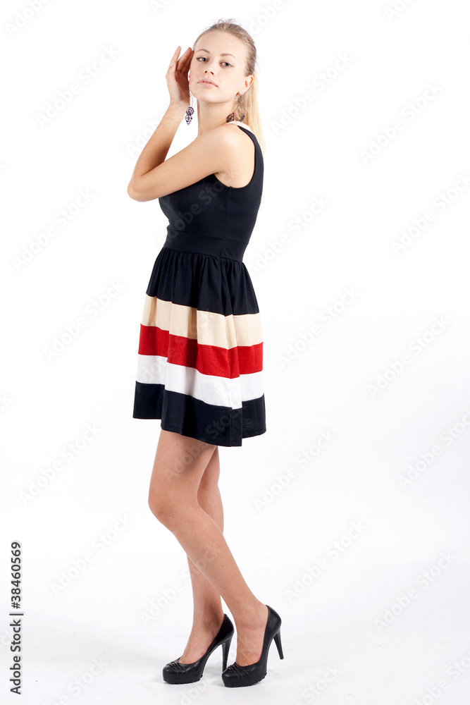 gerl, portrait, studio, emotion Stock Photo | Adobe Stock