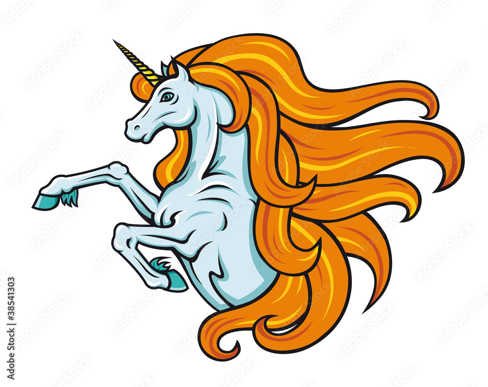 Cartoon unicorn Stock Vector | Adobe Stock