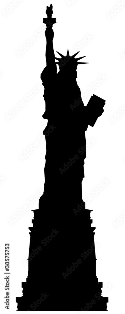 Statue of Liberty vector outline silhouette Stock Illustration | Adobe ...