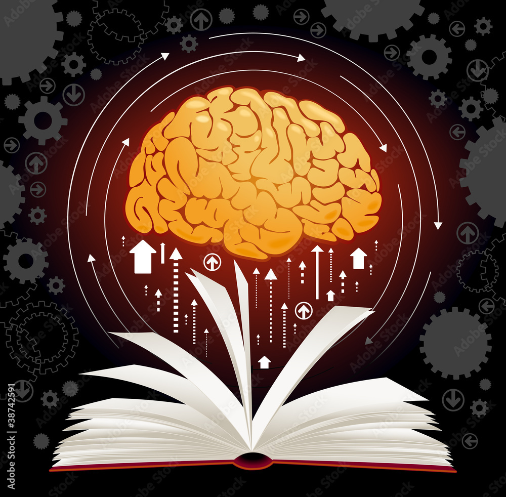 Brain book Stock Vector | Adobe Stock