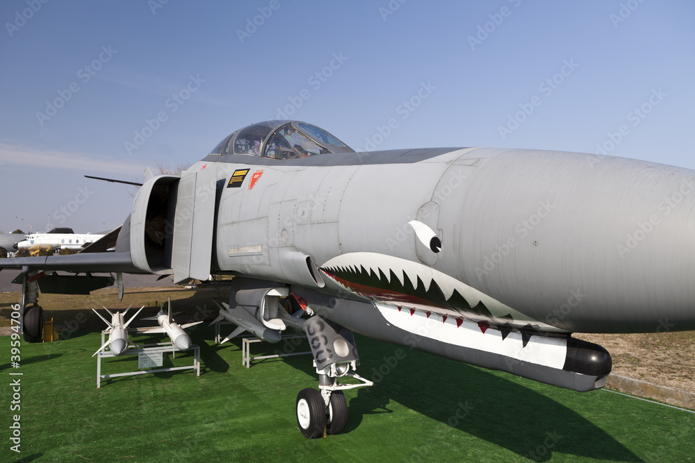 Front view of a jet fighter Stock Photo | Adobe Stock