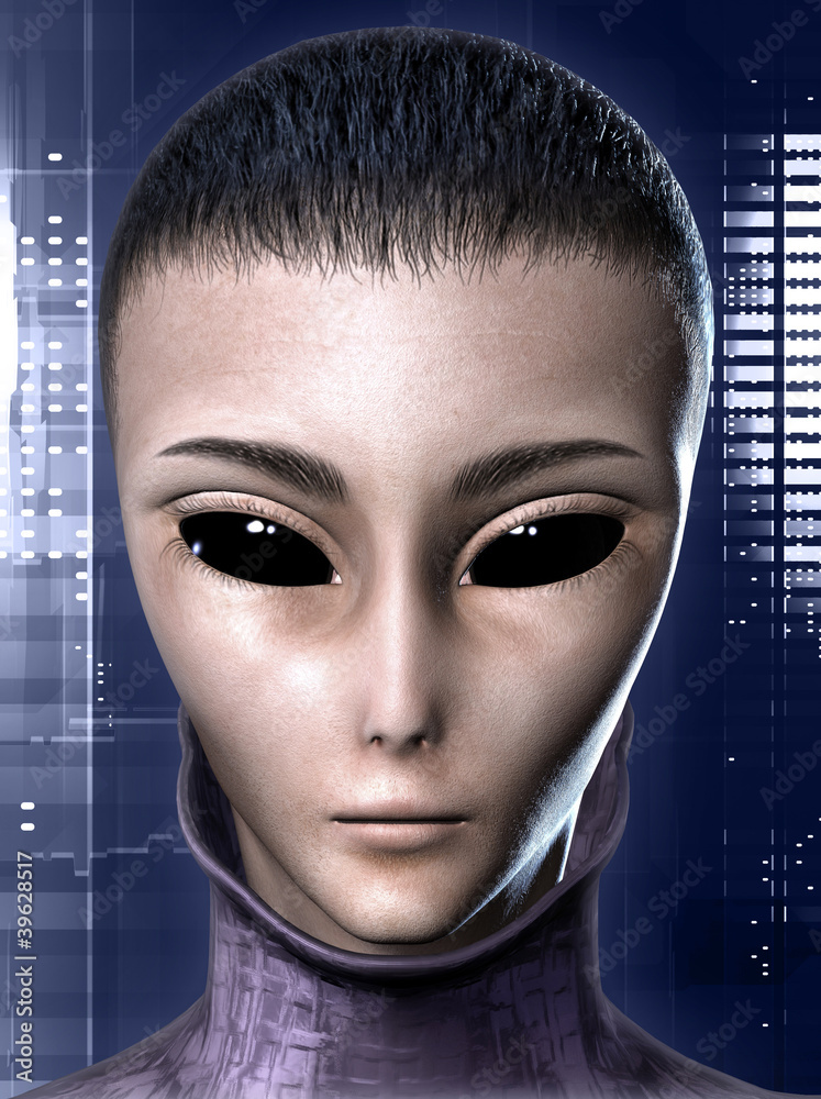 alien human hybrid Stock Illustration | Adobe Stock