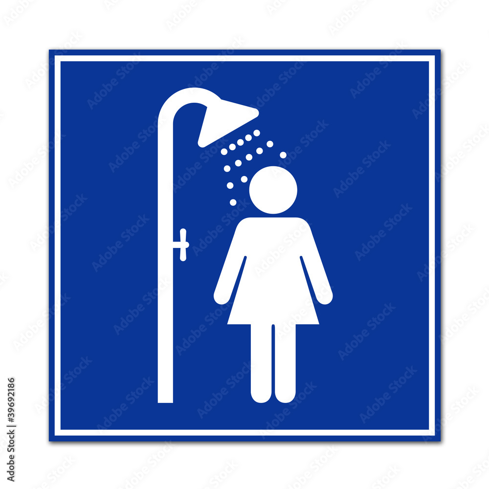 Señal ducha femenino Stock Illustration | Adobe Stock