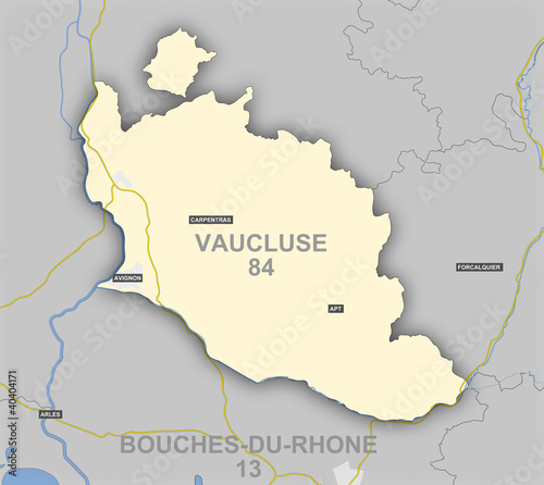 Carte et situation du département du Vaucluse Illustration Stock | Adobe Stock