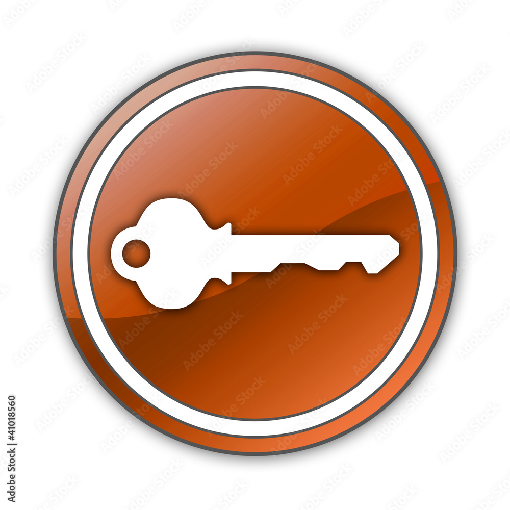 Orange Glossy Button "Key / Login Symbol" Stock Illustration | Adobe Stock