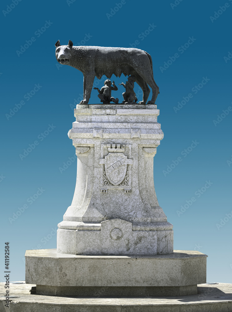 Wolf with Romulus and Remus Stock Photo | Adobe Stock
