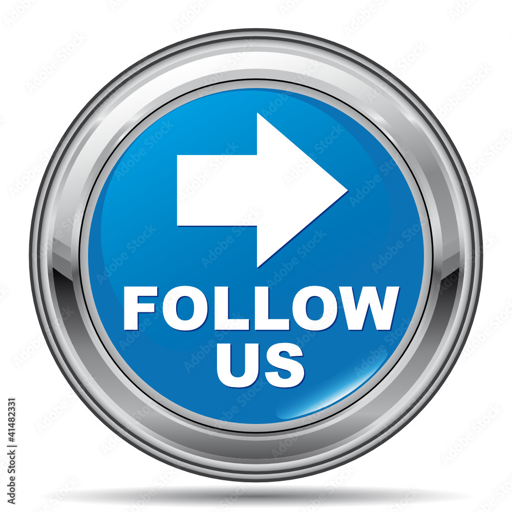 FOLLOW US ICON Stock Vector | Adobe Stock