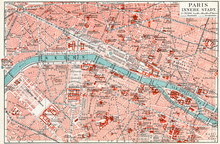 Paris Map Vintage City Plan Free Stock Photo - Public Domain Pictures