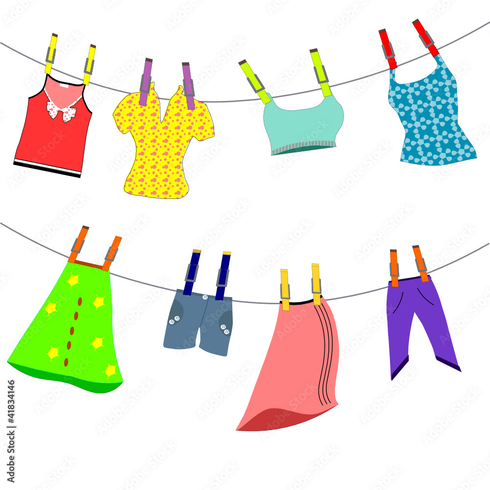 Image vectorielle Stock Linge étendu | Adobe Stock