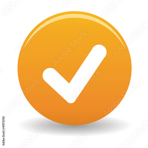 Bouton valider orange Illustration Stock | Adobe Stock