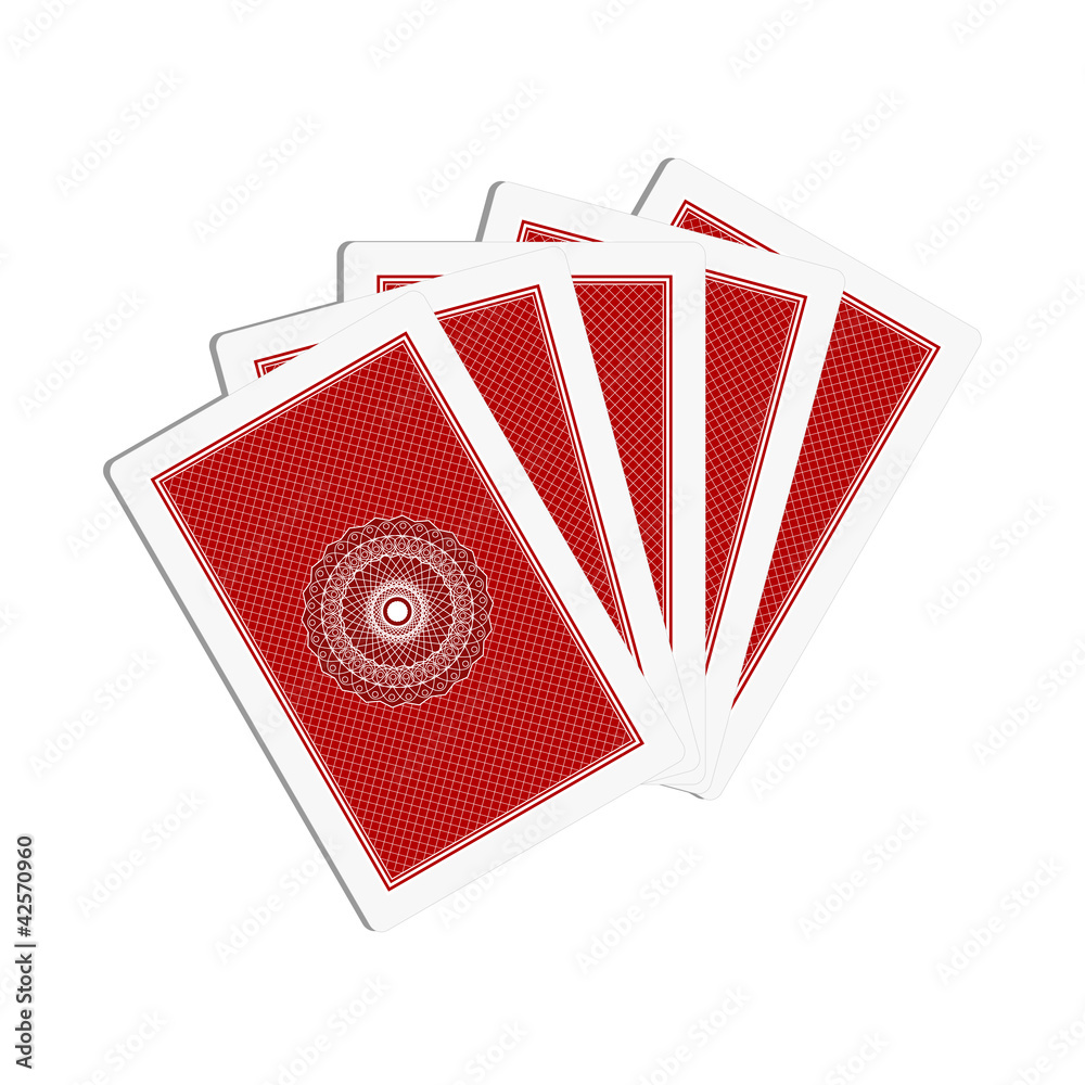 playing cards back side on white background Stock Vector | Adobe Stock