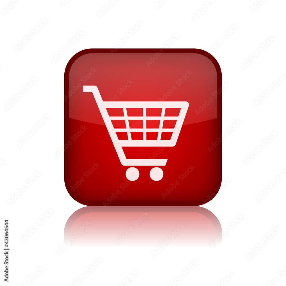 Vector shopping cart button Stock Vector | Adobe Stock