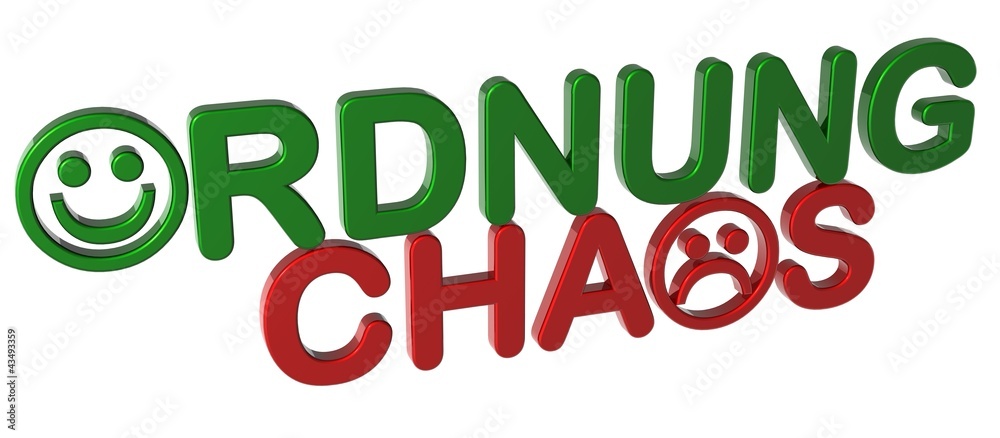 Stock-Illustration „3D Smiley - ORDNUNG -CHAOS“ | Adobe Stock