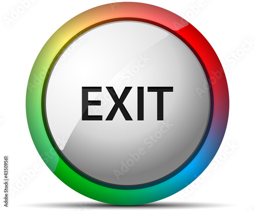 Exit button Stock Vector | Adobe Stock