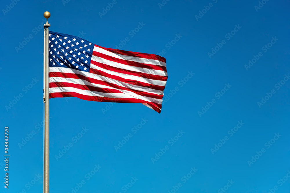 Rippling Flag In The Wind