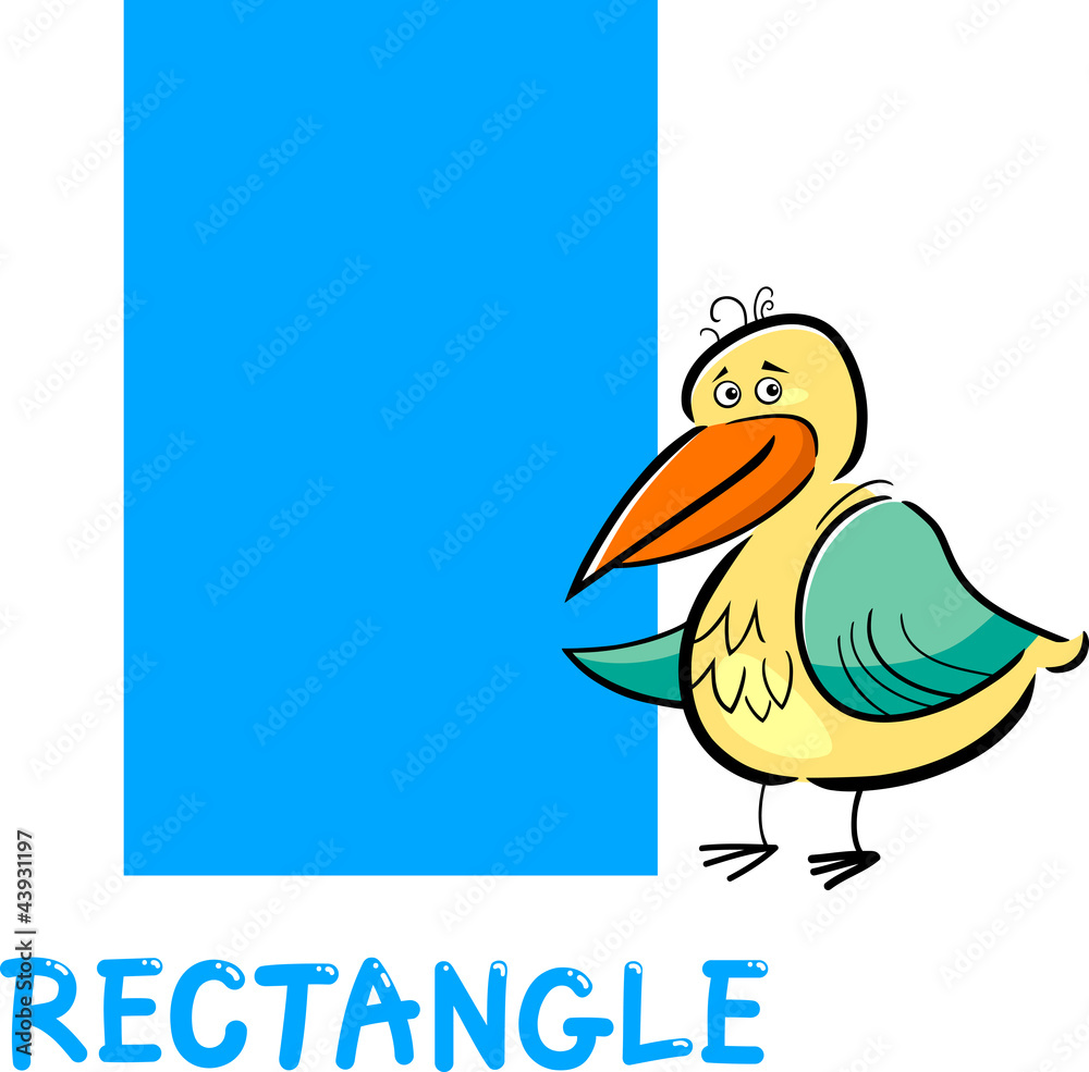 rectangle shape with cartoon bird Stock Vector | Adobe Stock