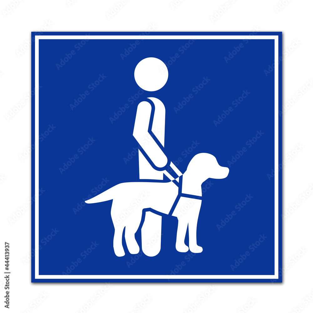 Illustration Stock Señal perro guia | Adobe Stock