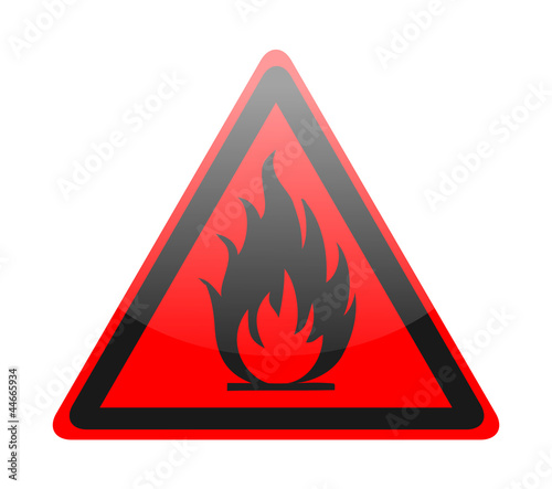 Red fire sign Stock Vector | Adobe Stock