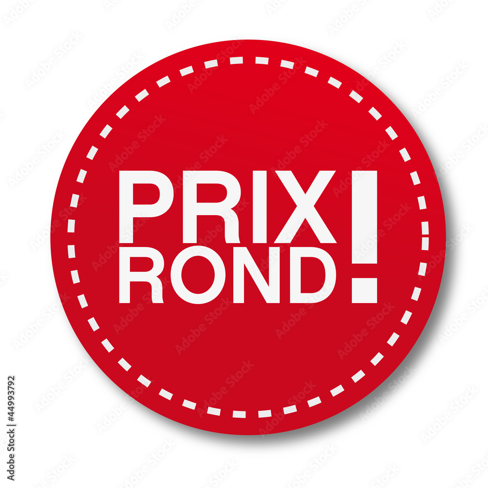 Image vectorielle Stock prix rond | Adobe Stock