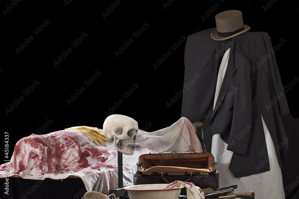 Scary Jack the Ripper style crime scene Stock Photo | Adobe Stock