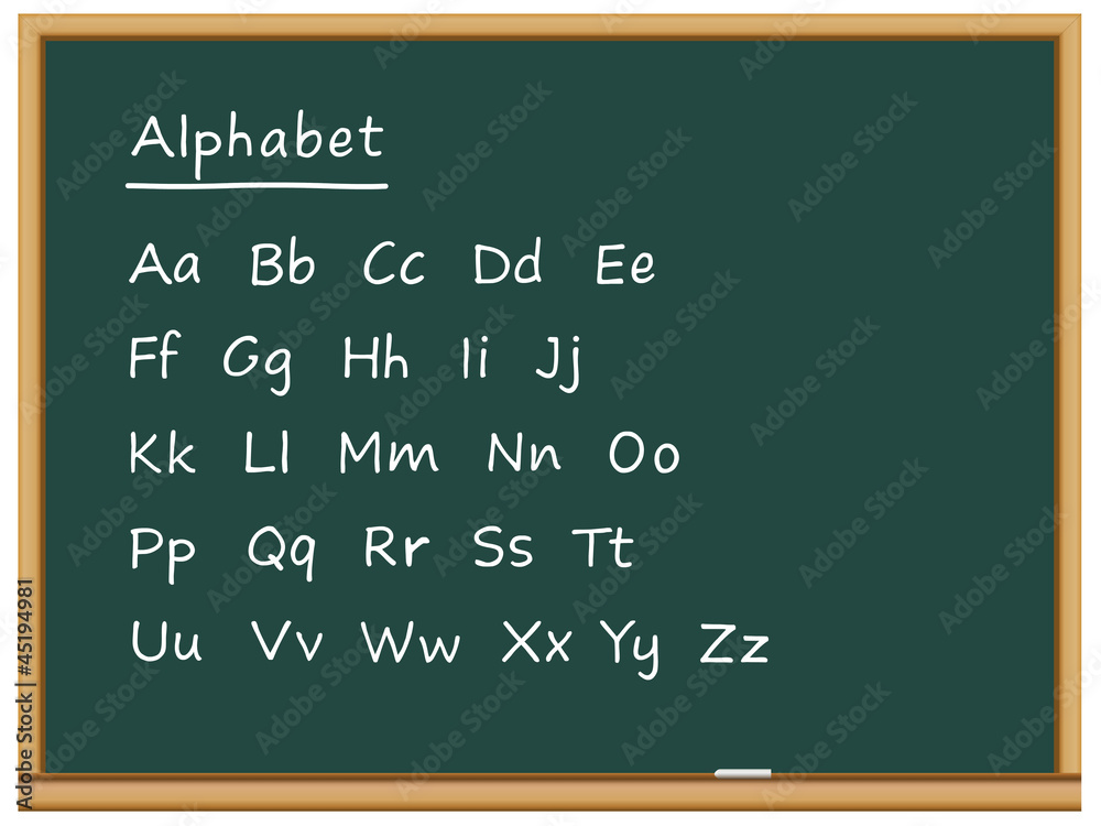 Tableau: alphabet Stock Illustration | Adobe Stock